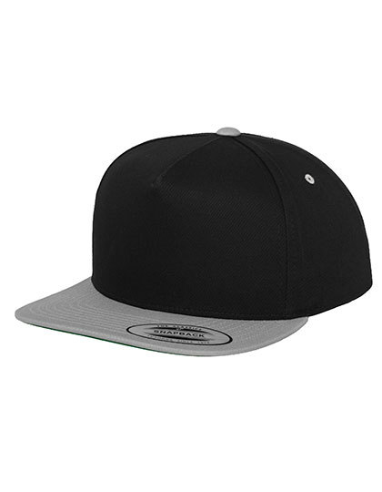 Classic 5 Panel Snapback Cap - Cotton
